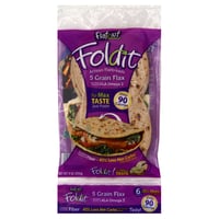 Flatout - Flatout, Foldit! - Flatbread, Artisan, 5 Grain Flax (6 count ...