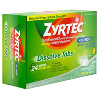 ZYRTEC - ZYRTEC, Allergy Non Anti Itch, Tablets, Citrus (24 ct) | Shop ...