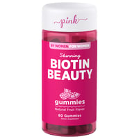 Pink - Pink, Biotin Beauty, Stunning, Gummies, Natural Fruit Flavor (60 ...