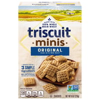 TRISCUIT - Triscuit Minis Original Whole Grain Wheat Crackers, Vegan ...