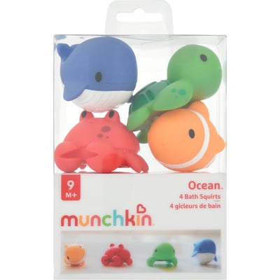 Munchkin - Munchkin 9 Months+ Ocean Bath Squirts Toy 4 Pack (1 count ...