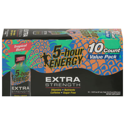 5-Hour Energy - 5-Hour Energy, Energy Drink, Extra Strength, Tropical ...