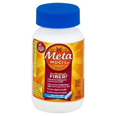 Metamucil - Metamucil, Fiber, 4 in 1 MultiHealth, + Calcium, Capsules ...