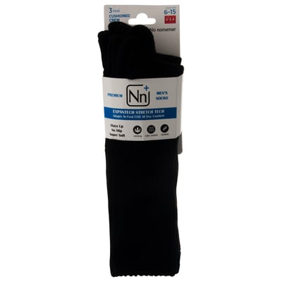 Nn+ - Nn+, Socks, Men's, Premium, Black, Shoe Size 6-15 (3 count ...