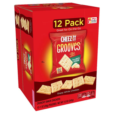 Cheez-It - Cheez-It, Grooves - Cracker Chips, Crispy, Sharp White ...
