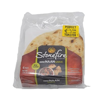 Stonefire - Stonefire Bread Mini Garlic Naan 4 Pack (7.05 ounces ...