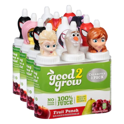 Good2grow - Good2grow, 100% Juice, Fruit Punch, Character 3 Pack, 12 ...
