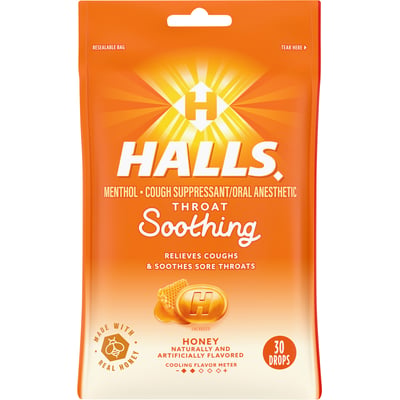 Halls - Halls Soothe Honey Cough Drops 30 Count (30 count) | Winn-Dixie ...