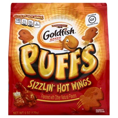 Goldfish - Goldfish, Puffs - Baked Puffed Snacks, Sizzlin' Hot Wings (6 ...