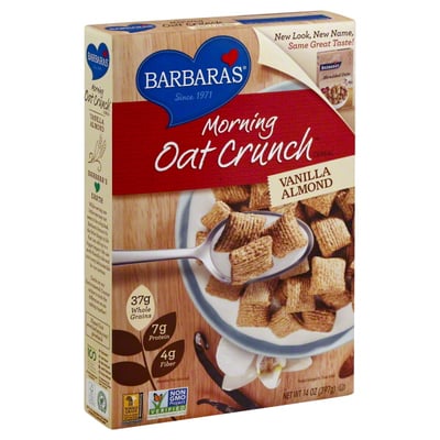 Barbaras - Barbaras Cereal, Morning Oat Crunch, Vanilla Almond (14 oz ...
