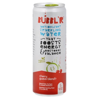 Bubblr - Bubblr, Sparkling Water, Antioxidant, Cherry Guava Blend’r (12 ...