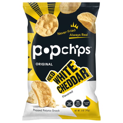 Popchips - Popchips, Popped Potato Snack, Aged White Cheddar Flavored ...