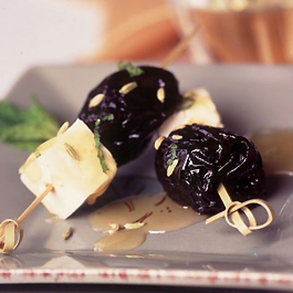 Dried Plum, Feta Pickup Sticks with Drizzled Honey | Delicious and ...
