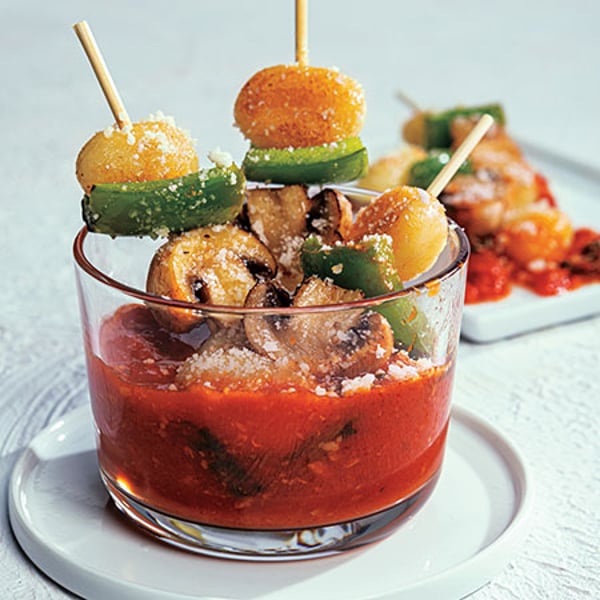 Gnocchi & Veggie Skewer Cups | Recipes | Weis Markets